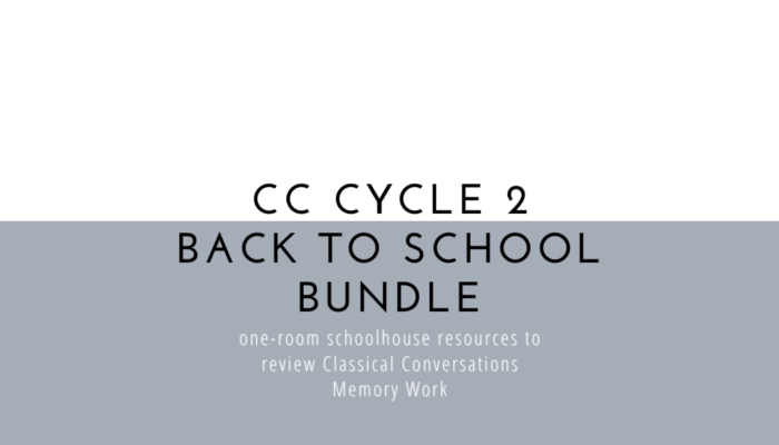 CC Cycle 2 Back to School Bundle - Simple. Home. Blessings